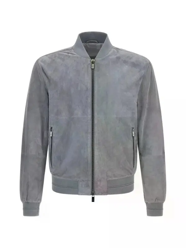 Pal Zileri Zip-up Suede Jacket