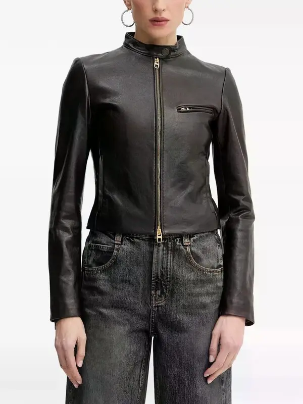 Miss Sixty Zipped Leather Jacket
