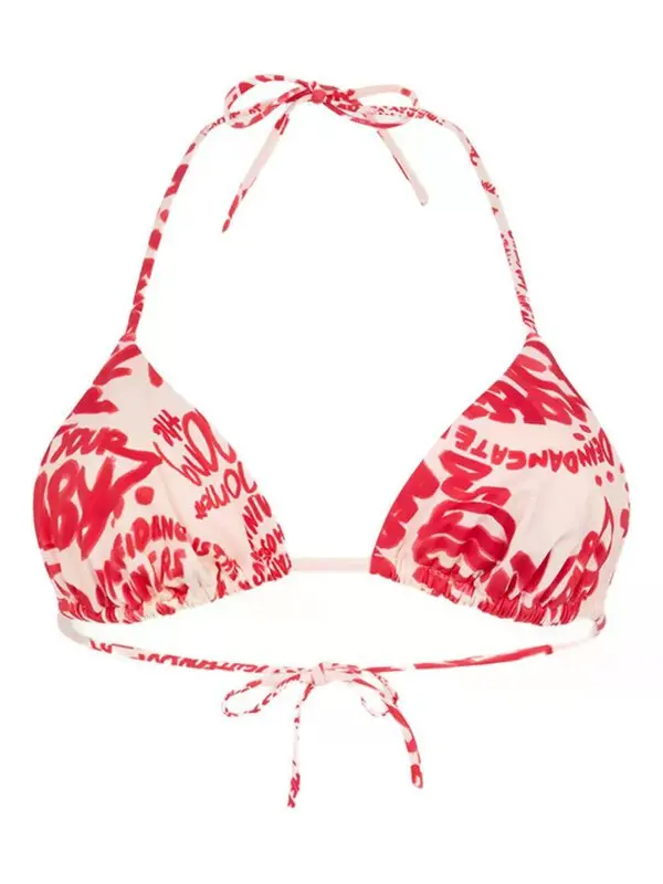 Dsquared2 Rebel Hibiscus Triangle Bikini - White