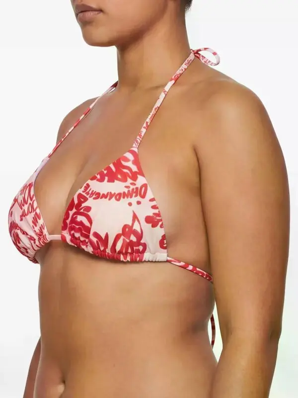 Dsquared2 Rebel Hibiscus Triangle Bikini Top