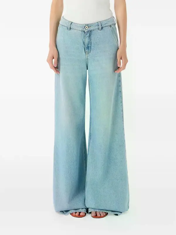 Blumarine Stone Washed Palazzo Pants