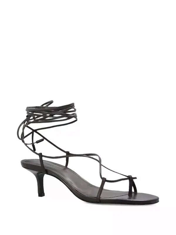 BLACK SUEDE STUDIO Tie-leg Heeled Sandals