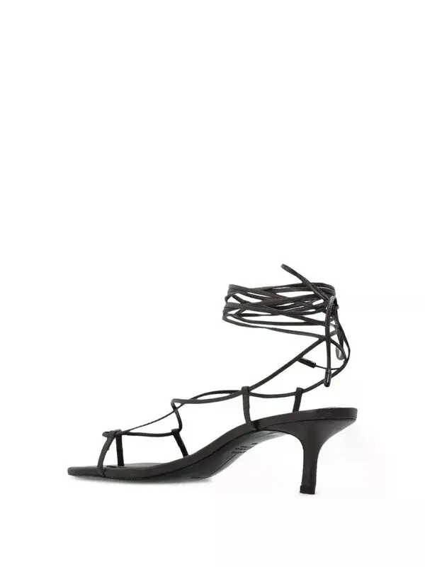 BLACK SUEDE STUDIO Tie-leg Heeled Sandals
