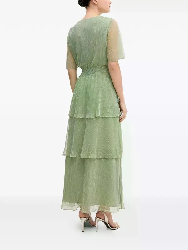 OUI Tiered V-neck Maxi Dress