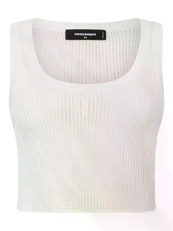 Dsquared2 Sleeveless Scoop-neck Tank Top - White