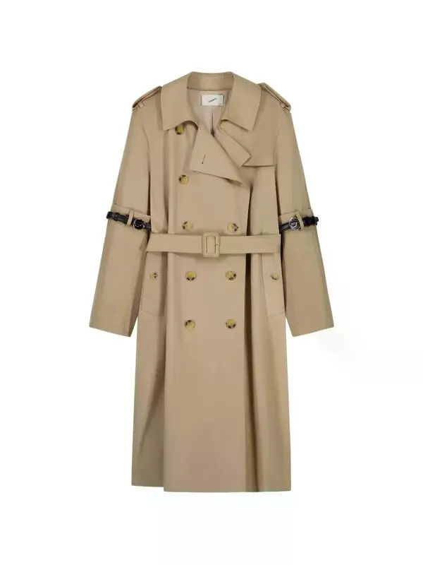 Coperni Double-breasted Belted Coat - Neutrals