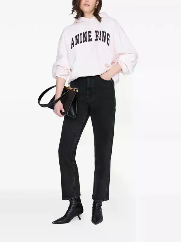 ANINE BING Harvey Logo-detail Hoodie - Pink