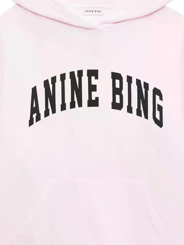 ANINE BING Harvey Logo-detail Hoodie - Pink