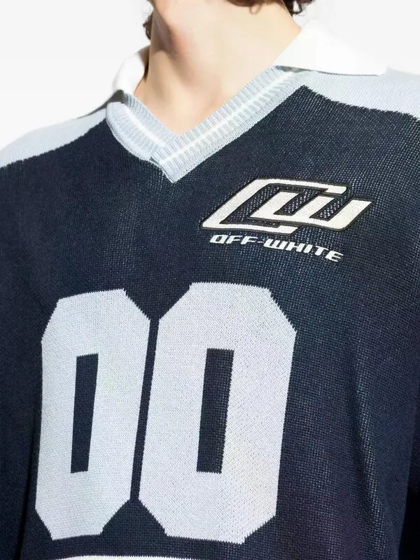 Off-White Logo-detail V-neck Sweater