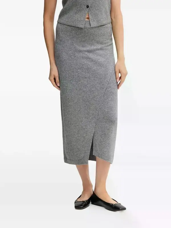 OUI Knitted Split Midi Skirt