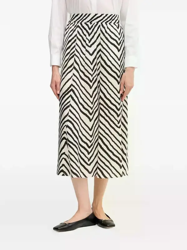 MARC AUREL Chevron Midi Skirt
