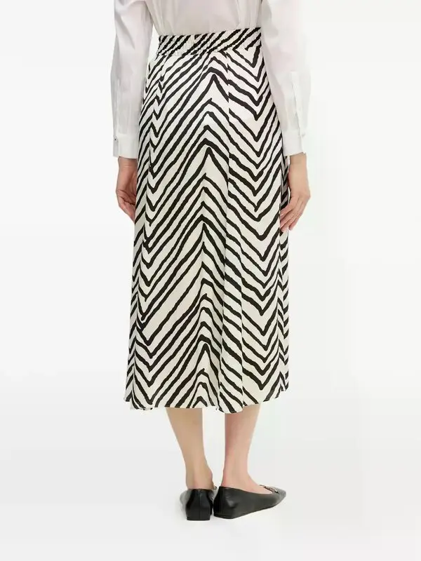 MARC AUREL Chevron Midi Skirt