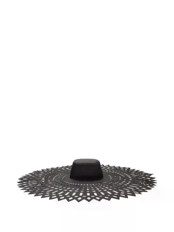 Blumarine Laser-cut Sun Hat - Black