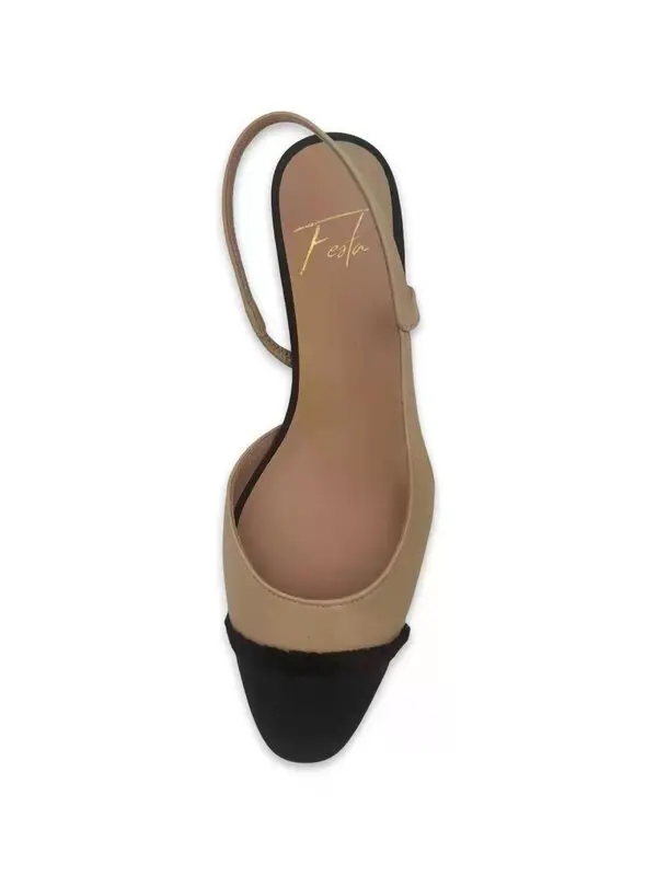 Roberto Festa Acanto Pointed Slingback Pumps - Neutrals