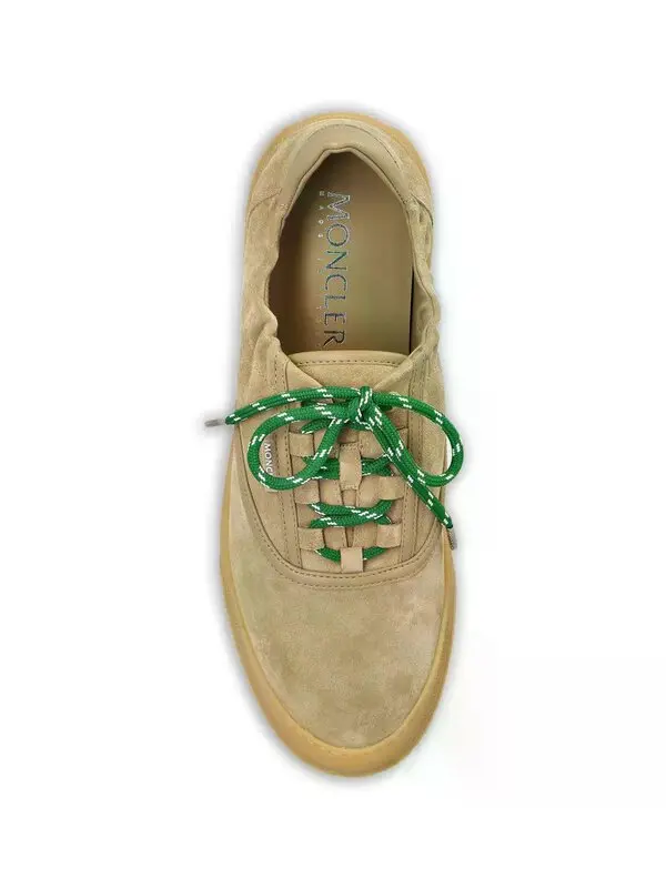 Moncler Lace-up Suede Sneakers - Neutrals