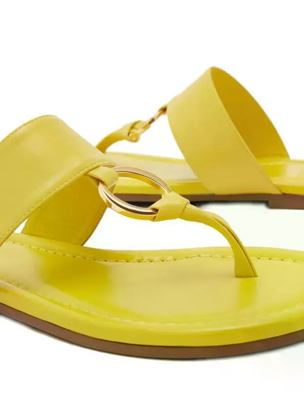ODISSI Olivia Leather Sandals - Yellow
