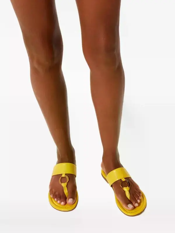 ODISSI Olivia Leather Sandals - Yellow