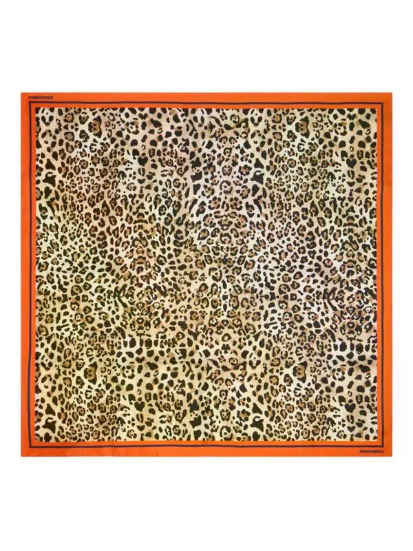 Dsquared2 Wild2 Leopard Print Scarf - Neutrals