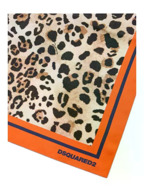 Dsquared2 Wild2 Leopard Print Scarf
