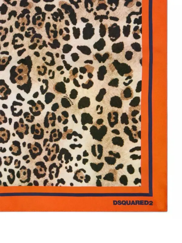 Dsquared2 Wild2 Leopard Print Scarf