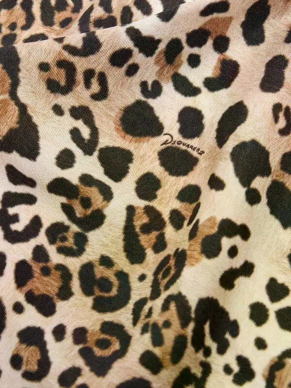 Dsquared2 Wild2 Leopard Print Scarf
