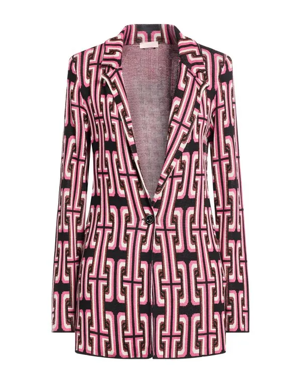 Liu Jo Single-breasted Jacquard Knit Blazer
