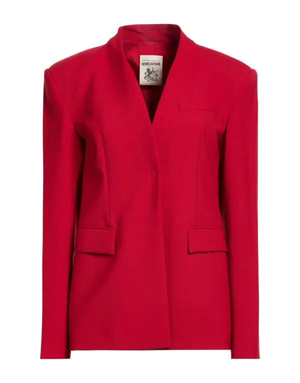 SEMICOUTURE Single-breasted Blazer - Red