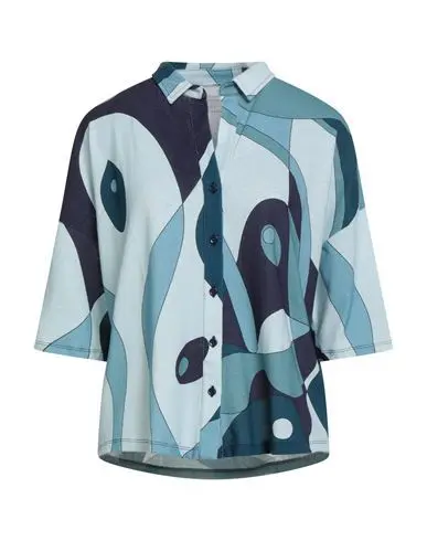 Majestic Filatures Shirt In Light Cotton And Linen - Blue