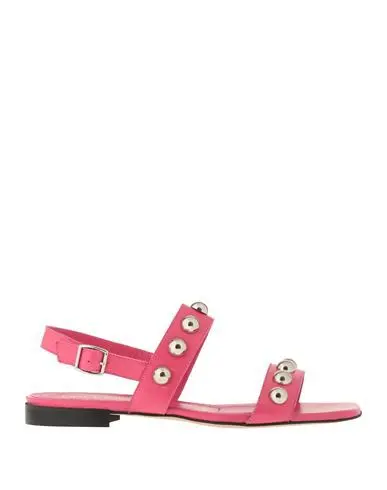 BERVICATO Leather Studded Slingback Sandals