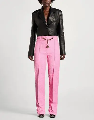 Elisabetta Franchi Cotton Blend Jacquard Belted Pants