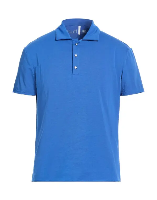 BUTTON Polo Shirt Size Cotton, Elastane