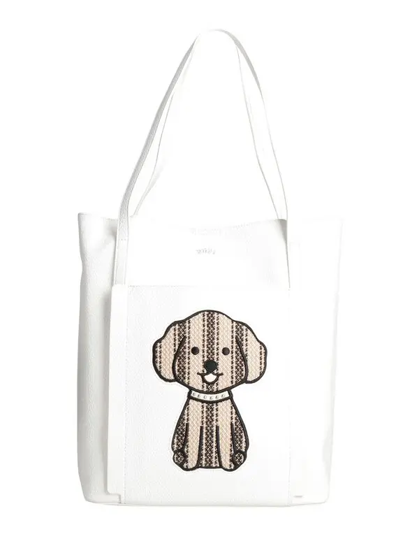 LE PANDORINE Shopper Bag With Appliqués And Embroidered Detail