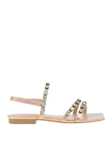 TWINSET Iridescent Crystal-embellished Slingback Sandals - Yellow