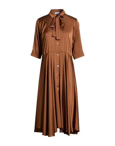 HOPPER Midi Shirt Dress - Brown
