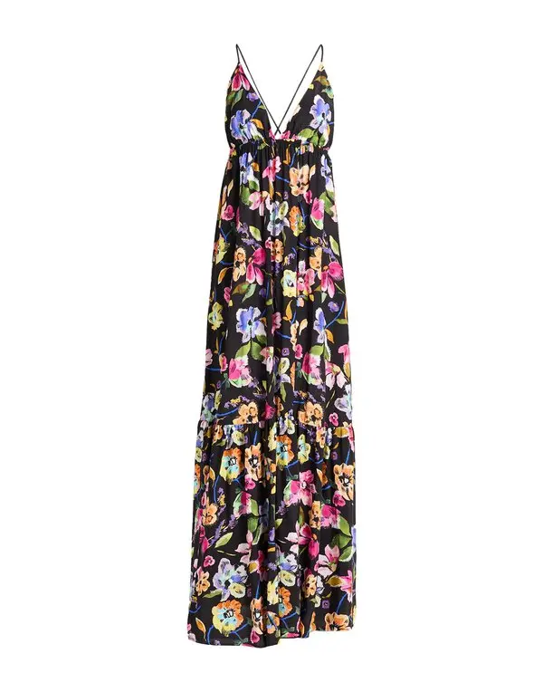 8PM Flared Floral-print Maxi Dress