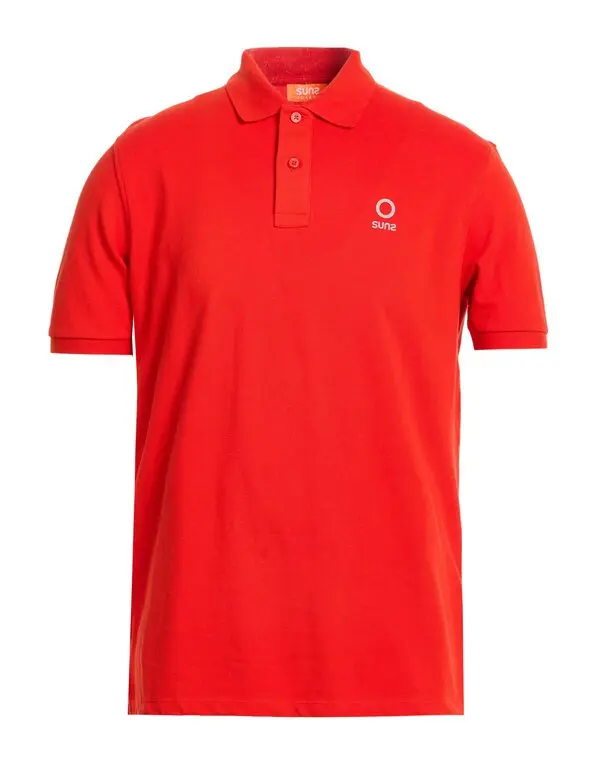SUNS Polo Shirt Size Cotton, Elastane - Red