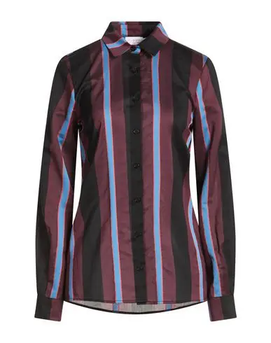 Stella Jean Striped Cotton And Silk Shirt - Burgundy