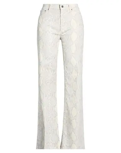 DOUUOD Flared Snakeskin-print Pants