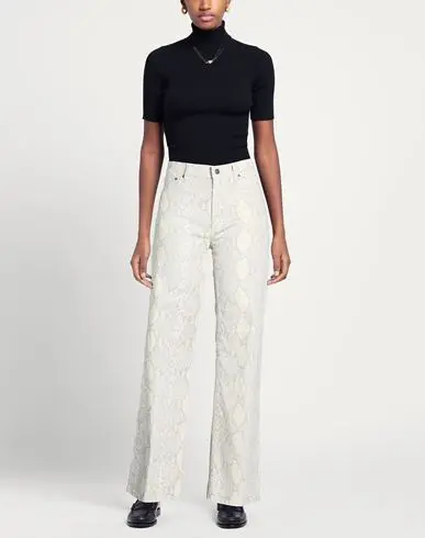 DOUUOD Flared Snakeskin-print Pants