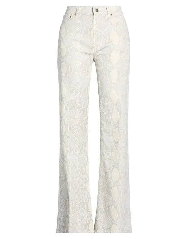 DOUUOD Flared Snakeskin-print Pants