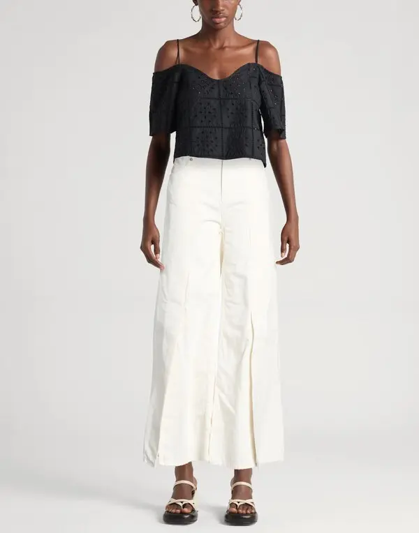 TWINSET Wide-leg Jeans - Ivory