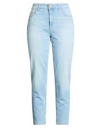 Liu Jo Tapered Jeans With Leather Trims