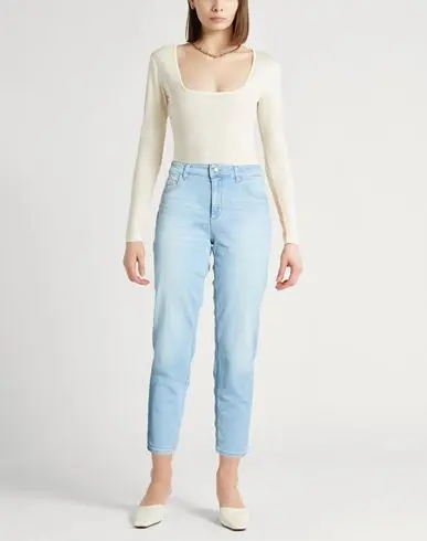 Liu Jo Tapered Jeans With Leather Trims