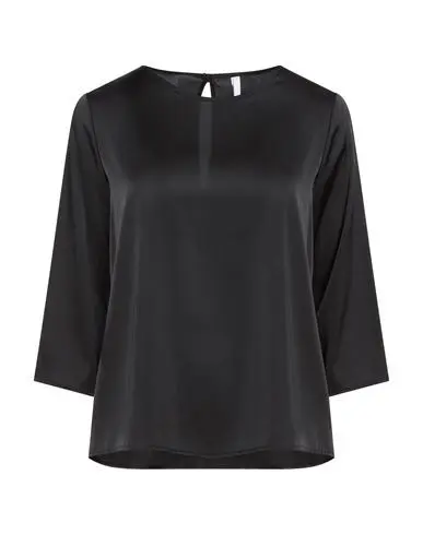 Imperial Satin Top With Cutout Detail - Black