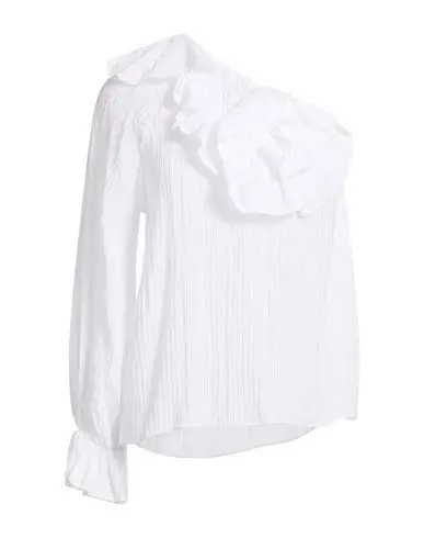 HAVEONE One-shoulder Seersucker Top