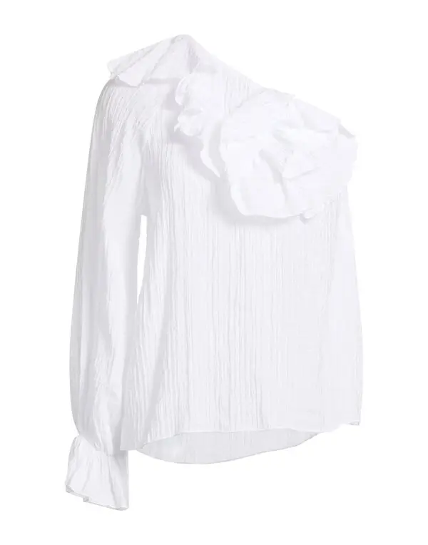 HAVEONE One-shoulder Seersucker Top