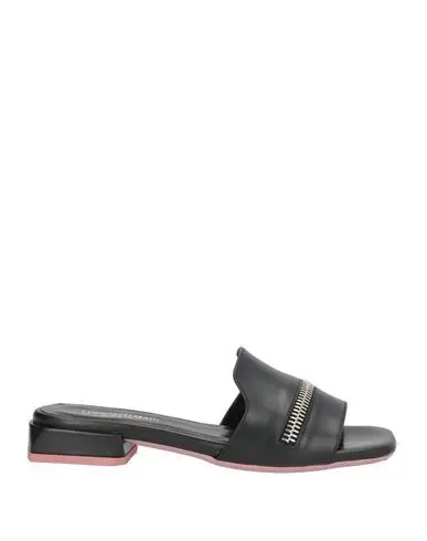 LORENZO MARI Leather Slide Sandals
