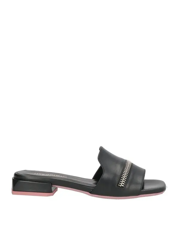 LORENZO MARI Leather Slide Sandals