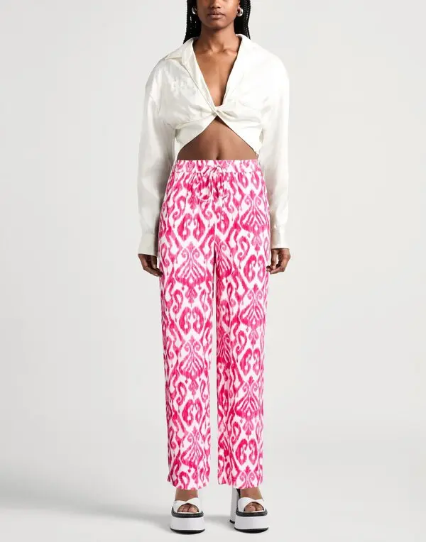 PIECES Wide-leg High-waisted Pants
