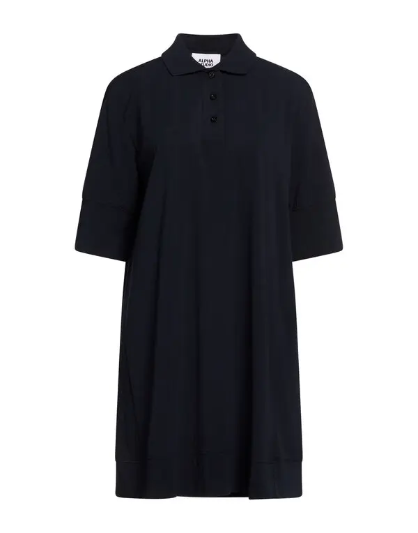 Alpha Studio Cotton Blend Mini Dress - Midnight Blue